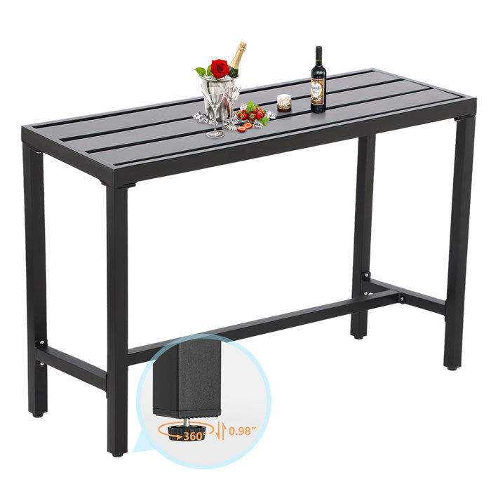 Latitude Run® Counter Height 36.97'' Iron Bar Table & Reviews | Wayfair