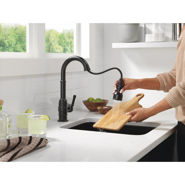 Delta Broderick Pull Down Single Handle Kitchen Faucet With Accessories ...