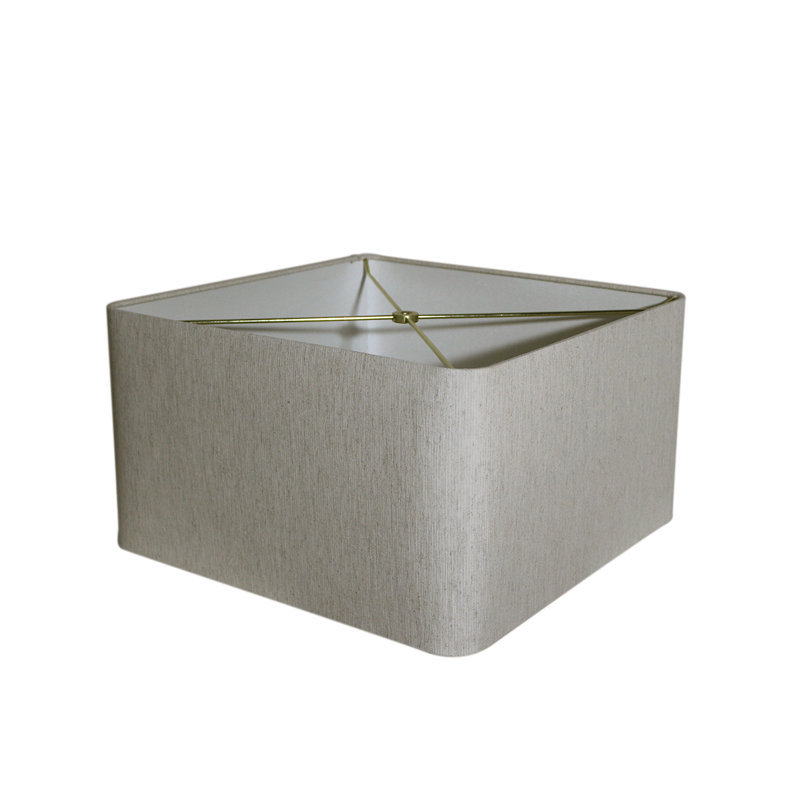 Latitude Run® Linen Square Lamp Shade ( Spider ) in Textured Oatmeal ...