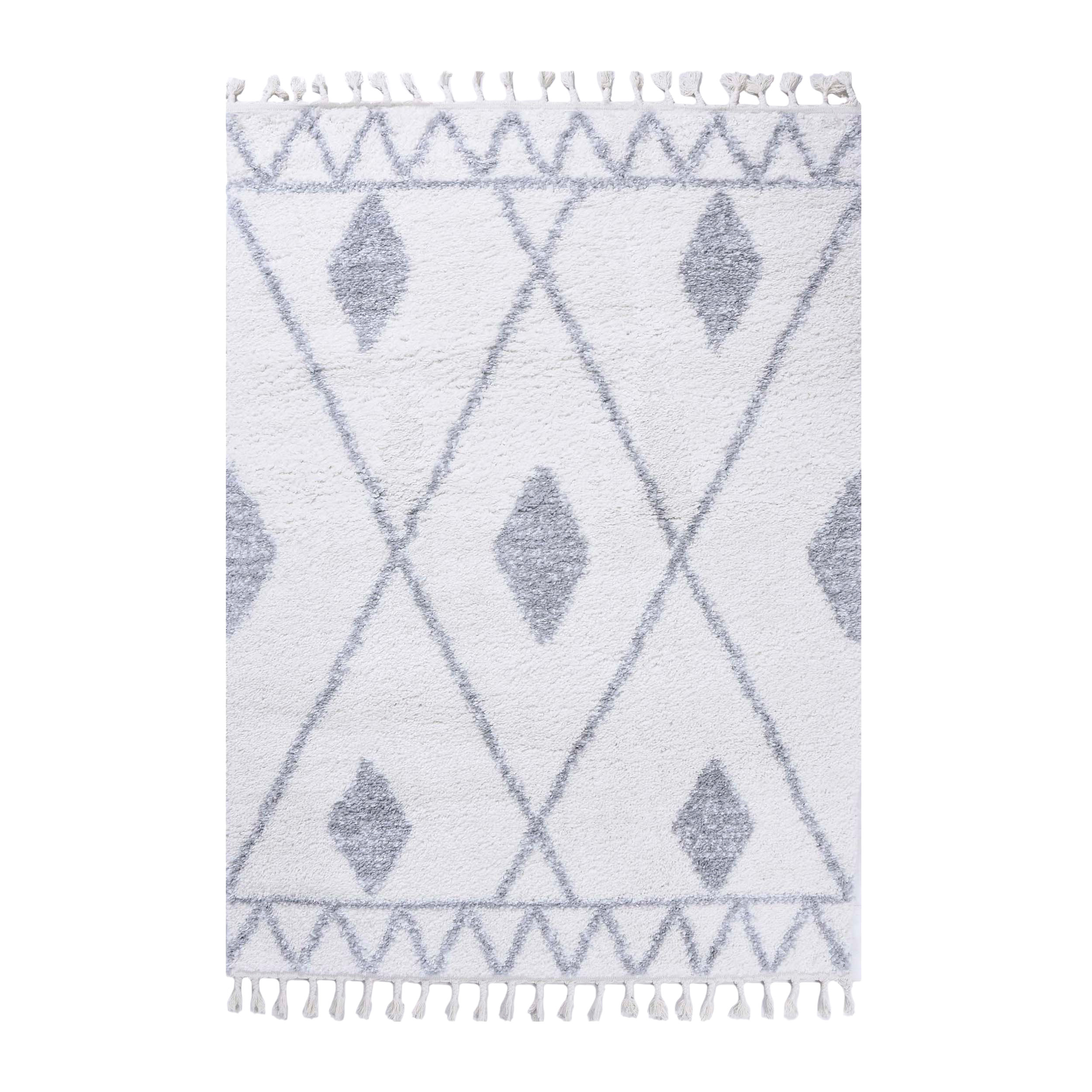 Mistana™ Claar Boho Tribal Geometric Indoor Shag Area Rug with Tassels ...