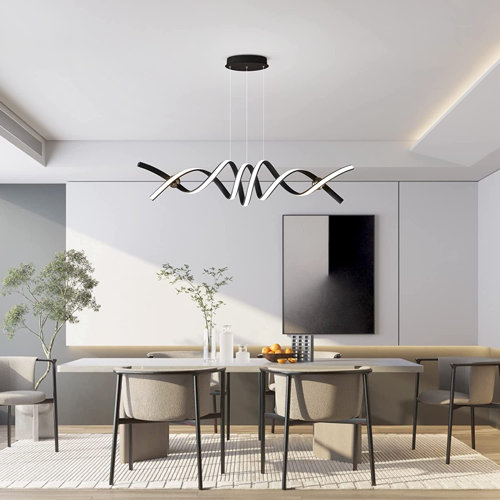 Ivy Bronx Annchen 2 - Light Black LED Kitchen Island Pendant & Reviews ...