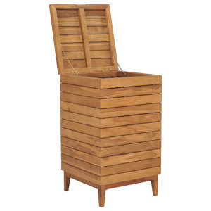 Corrigan Studio® Solid Teak Wood Laundry Basket | Wayfair
