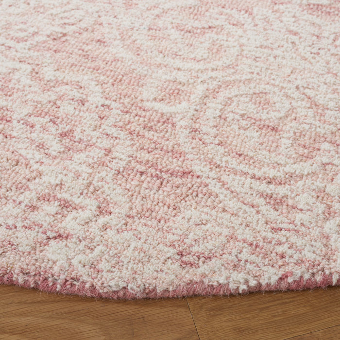 Etta Avenue™ Noor Handmade Hand Tufted Dark Pink/Ivory Rug & Reviews ...