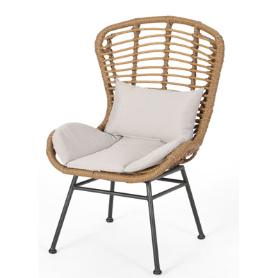 Mistana™ Frazer Faux Rattan Outdoor Armless Lounge Chair & Reviews ...