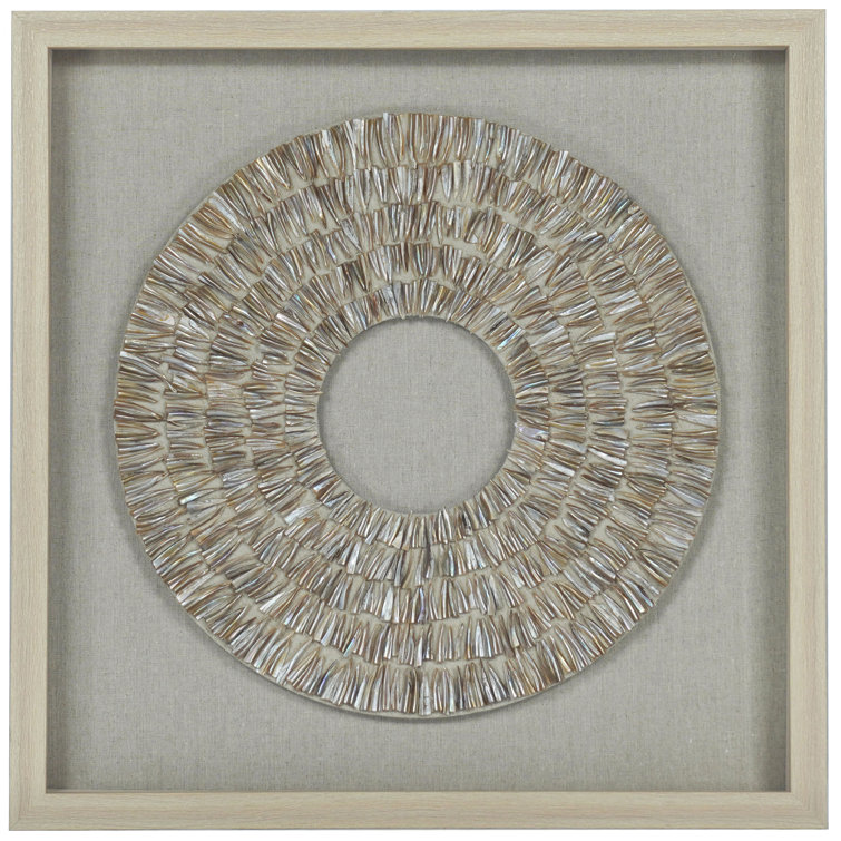 Dakota Fields Pearl Oyster Shell Shadow Box Wall Décor & Reviews | Wayfair