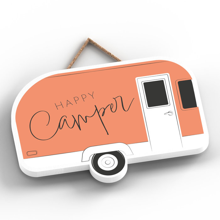 Maturi Camper Happy Camper Wall Décor | Wayfair.co.uk
