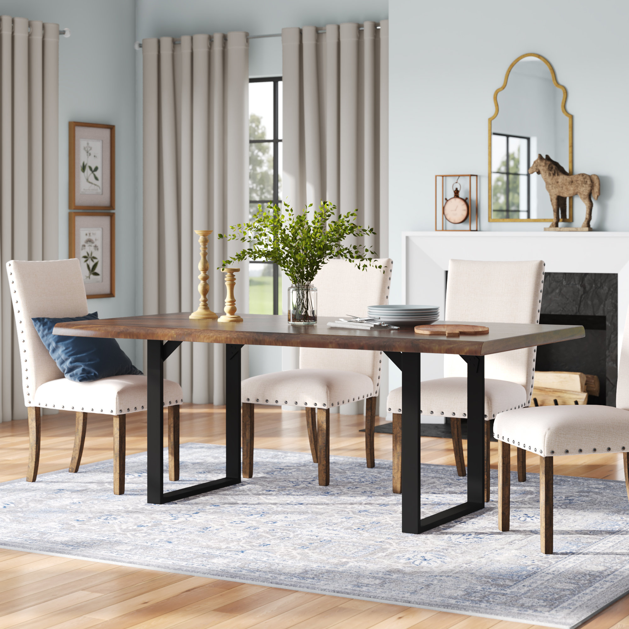 Three Posts™ Northam 78'' Dining Table & Reviews | Wayfair