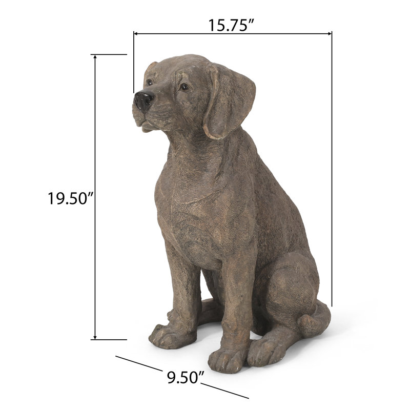 Red Barrel Studio® Outdoor Dog Garden Statue & Reviews | Wayfair