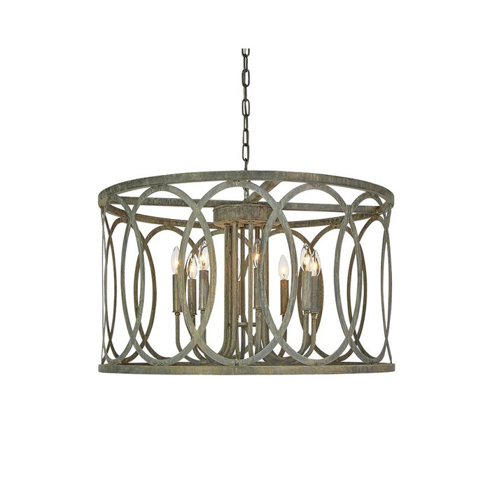 ellahome New Orleans 8 - Light Dimmable Drum Chandelier | Wayfair