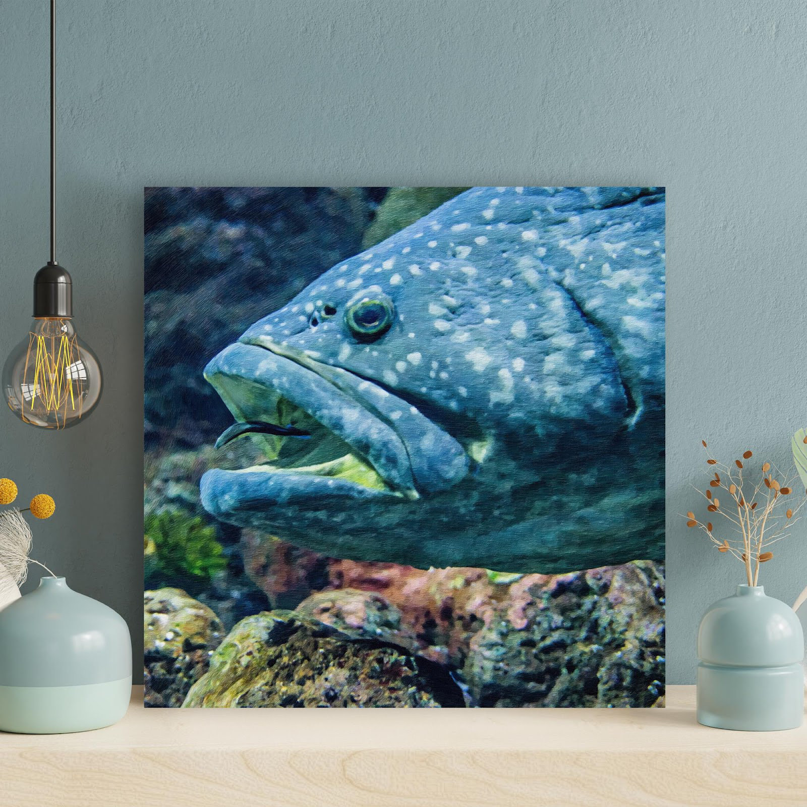 Rosecliff Heights Black And White Fish With Tiny Parasite Fish In Mouth ...