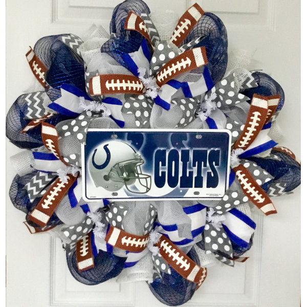 What A Mesh Football Wreath Indianapolis Colts | Wayfair