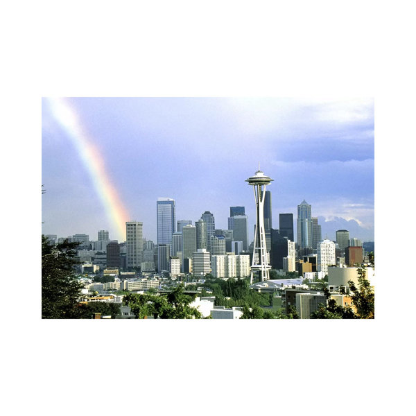 Latitude Run Rainbow Seattle WA - Wrapped Canvas Photograph | Wayfair.co.uk
