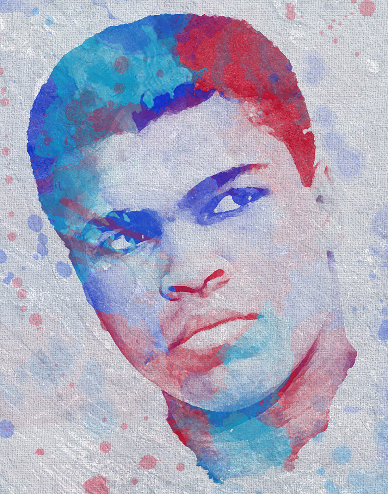ArtVerse Muhammad Ali Watercolor Portrait Removable Wall Decal | Wayfair