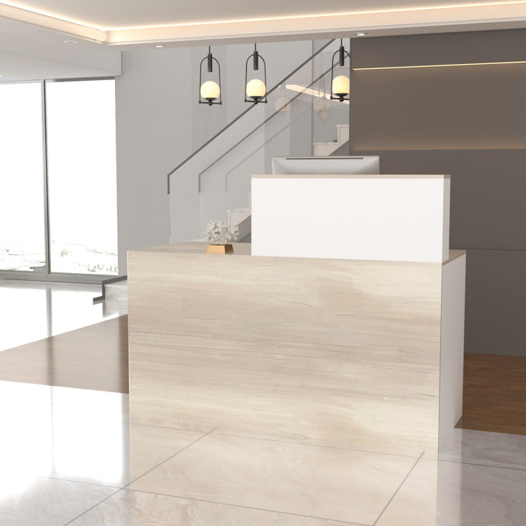 Ebern Designs Rectangular Wood Reception Desk & Reviews | Wayfair