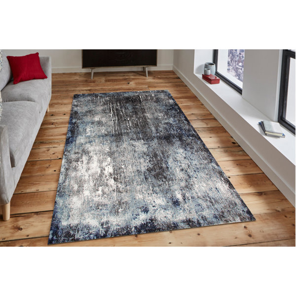 Borough Wharf Kegley Grey/Blue Rug | Wayfair.co.uk