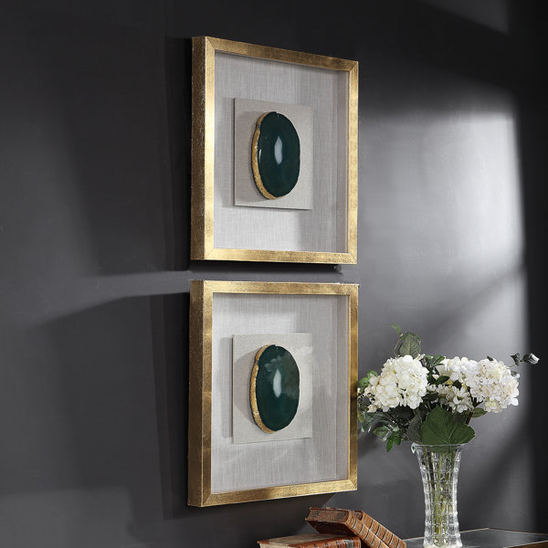 Etta Avenue™ Agate Stone Shadow Box Wall Decor | Wayfair