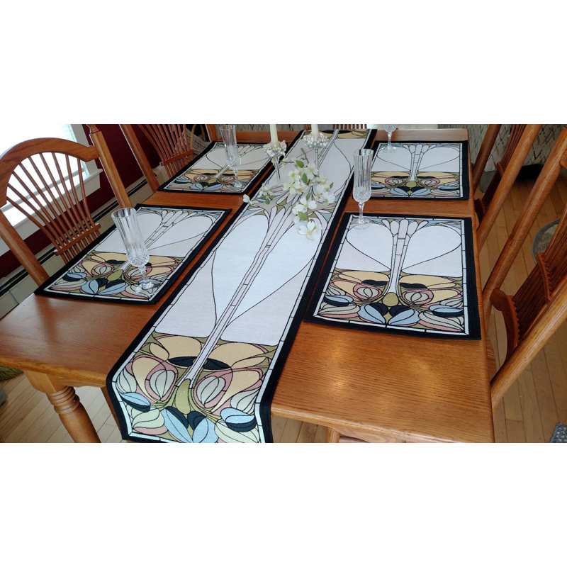 Wrought Studio Reynard Rectangular Geometric Cotton Table Runner ...