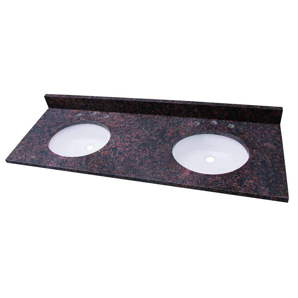 3S Stone 61'' Stone Double Bathroom Vanity Top with Sink | Wayfair