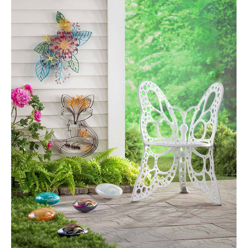 Wind & Weather Cast Aluminum White Butterfly Wings Chair | Wayfair