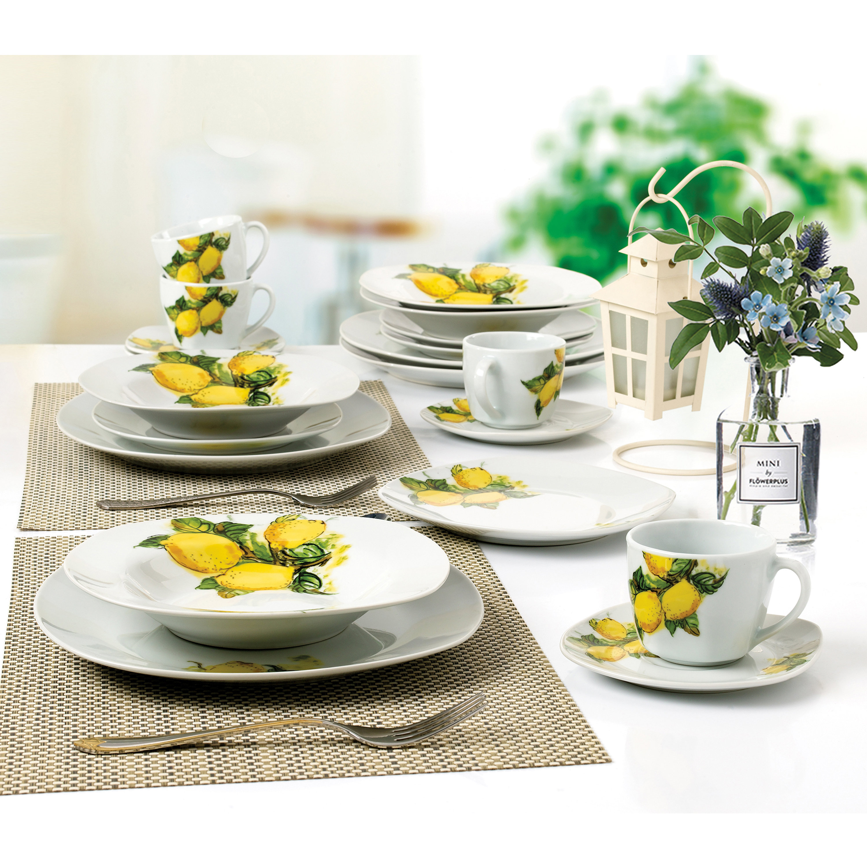 Lorren Home Trends Ceramic Dinnerware Set - Service for 4 | Wayfair