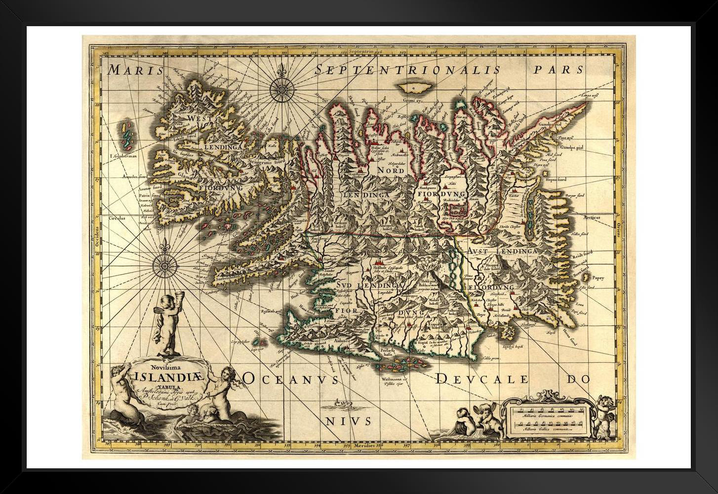 Williston Forge Iceland Decorative Antique Style Map Travel World Map ...