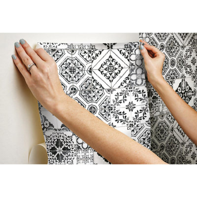 Bungalow Rose Morningside Peel & Stick Patchwork Wallpaper & Reviews ...