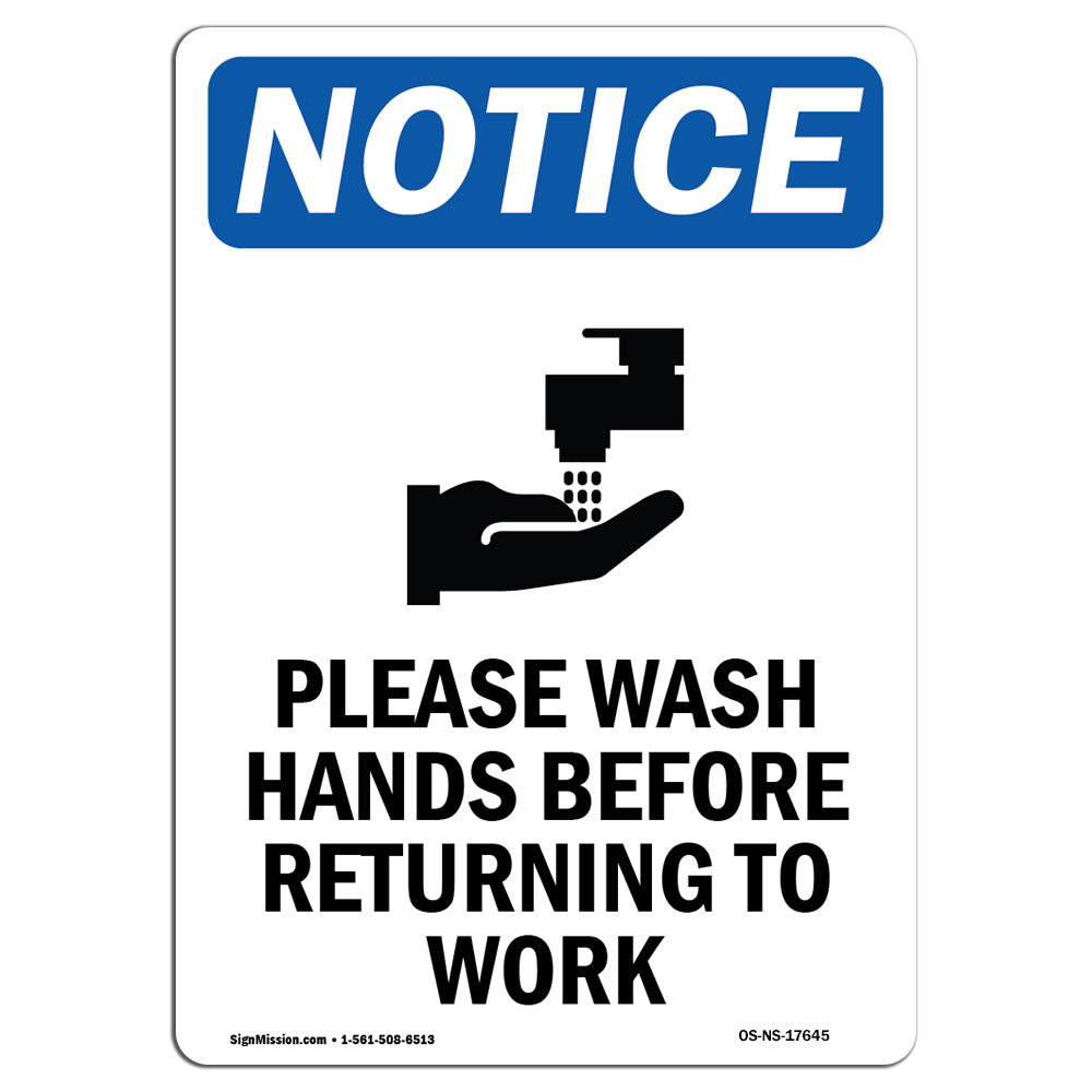 SignMission Please Wash Hands Before Sign | Wayfair