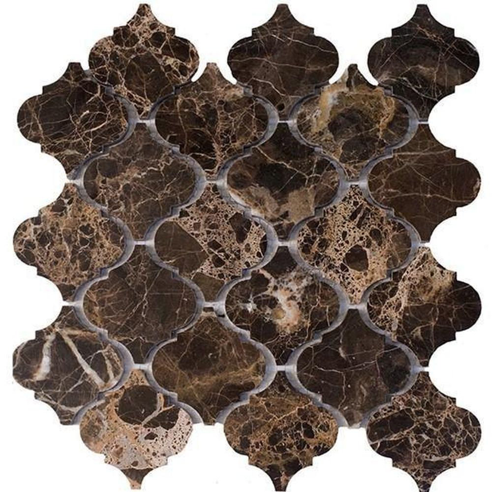 Stone & Tile Shoppe, Inc. Marble Arabesque Mosaic Wall & Floor Tile ...