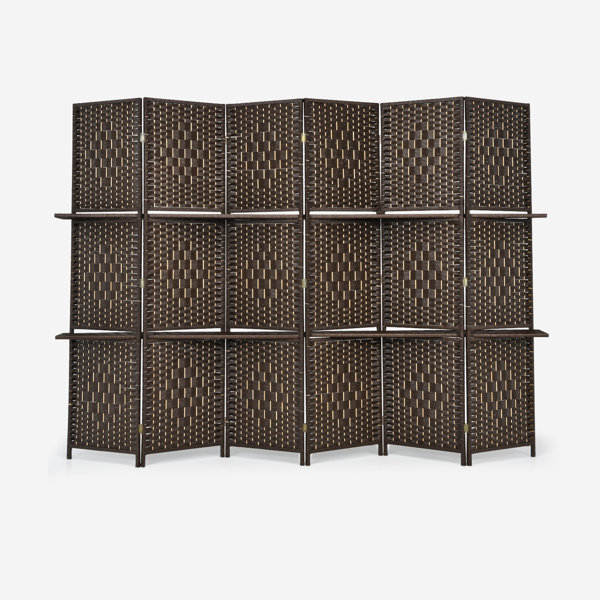 Latitude Run Kurstyn 270Cm W x 180Cm H 6 - Panel Folding Room Divider ...