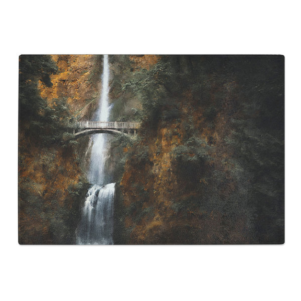 East Urban Home Multnomah Falls Waterfall Vol.3 Painting Chopping Board ...