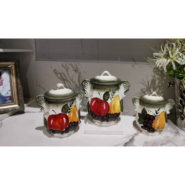 Lorren Home Trends 5 Piece Chef Ceramic Condiment Set & Reviews | Wayfair