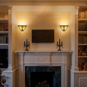 Union Rustic Tiffany Wall Sconces 12" Wide Stained Glass Mission Style ...