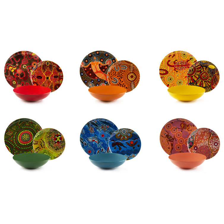 Excelsa Aboriginal Dinnerware - Set of 18 | Wayfair.co.uk
