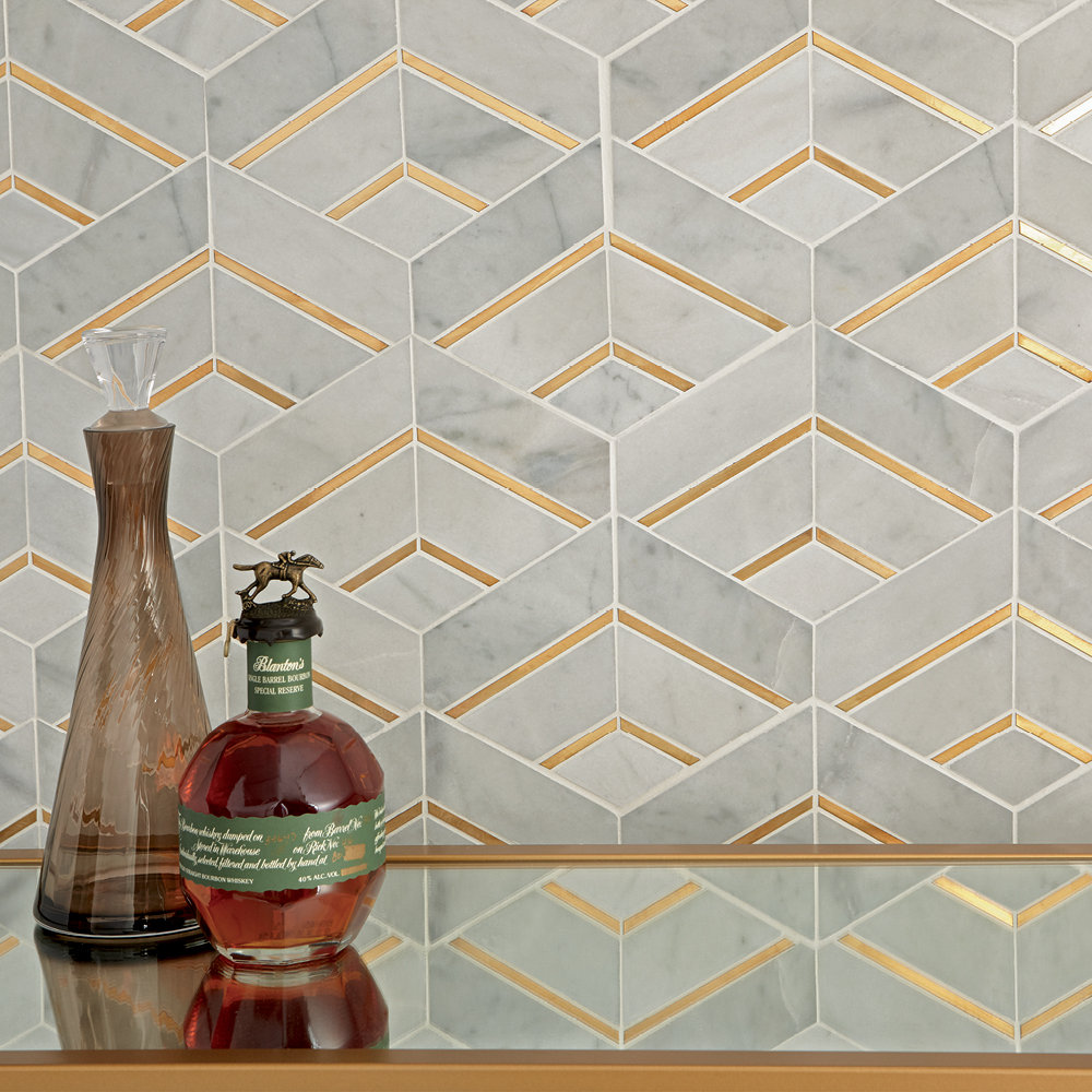 Daltile Stone Mosaics 12" x 12" Natural Stone Field Tile in Crema ...