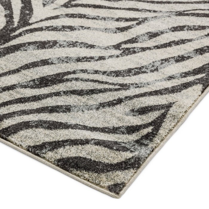 Etta Avenue Boston Zebra Tufted Grey/Black Rug & Reviews | Wayfair.co.uk