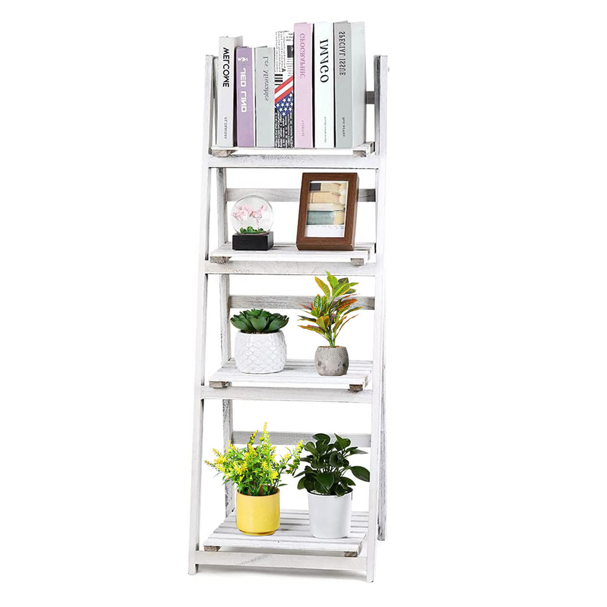 Loon Peak® 4-Tier Foldable Multifunction Plant Stand, Plant Organizer ...