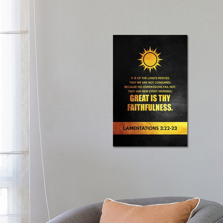 Maturi Lamentations 3:22-23 Bible Verse | Wayfair.co.uk