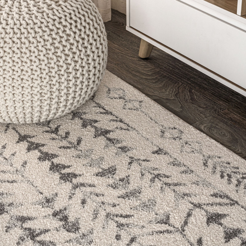Union Rustic Boutte Performance Cream/Gray Rug & Reviews | Wayfair