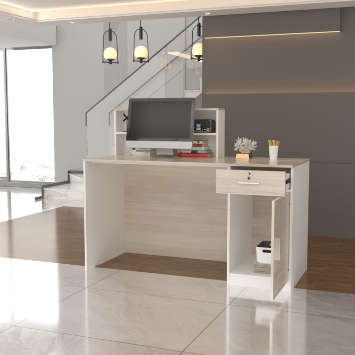 Ebern Designs Wood Reception Desk & Reviews | Wayfair