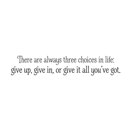 Belvedere Designs LLC Three Choices in life Wall Quotes™ Decal ...