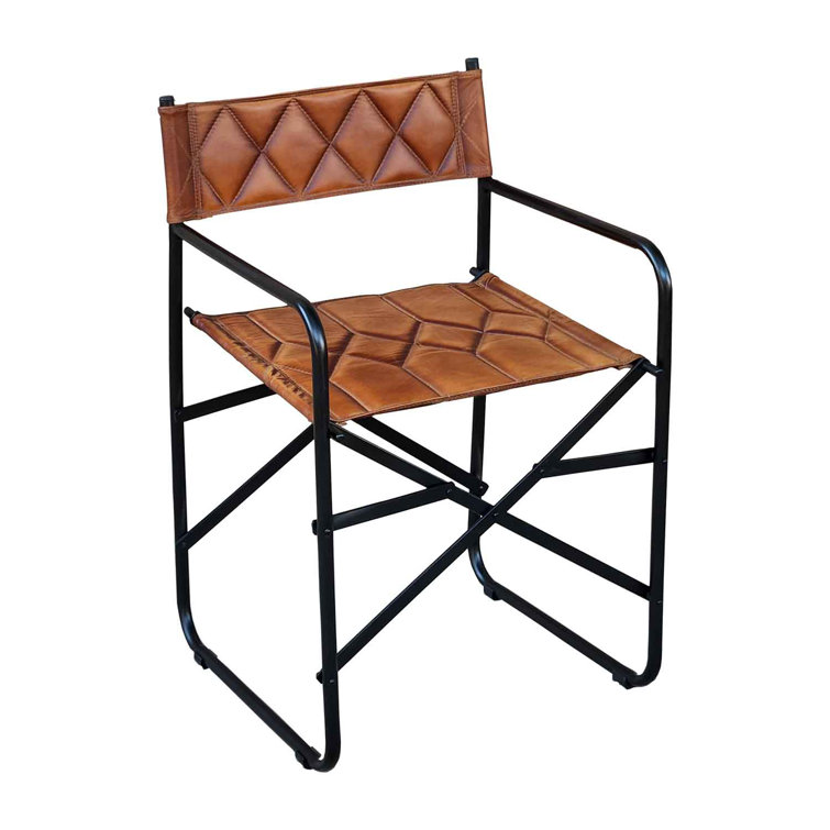 Williston Forge Leather director chair in brown | Wayfair.co.uk