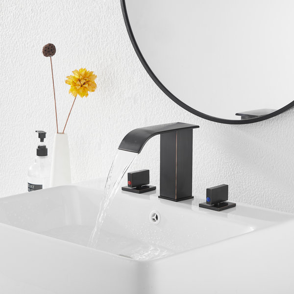 UFINE Widespread Faucet 2-handle Bathroom Faucet with Drain Assembly ...