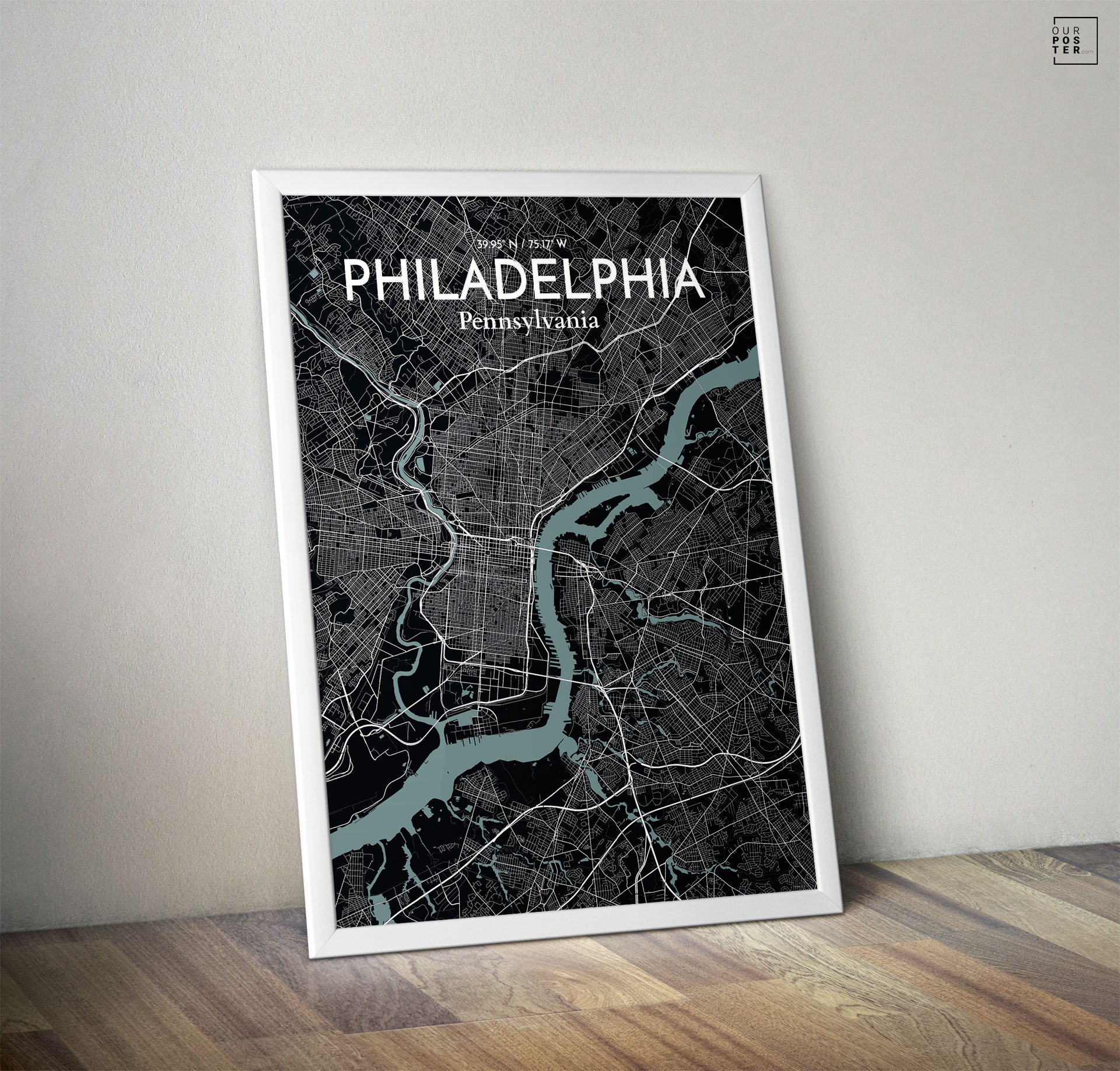 OurPoster.com Philadelphia City Map - Panoramic Graphic Art | Wayfair