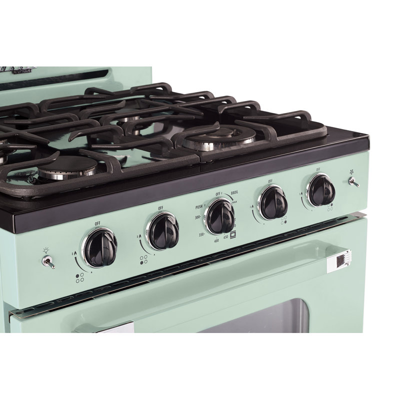 Unique Classic Retro 30" 4 burner 3.9 cu. ft. Freestanding Gas Range ...