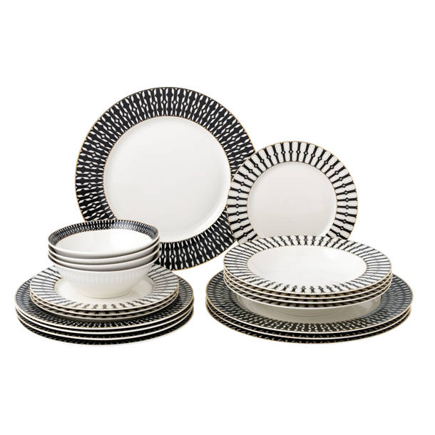 Lorren Home Trends Bone China Dinnerware Set - Service for 8 & Reviews ...