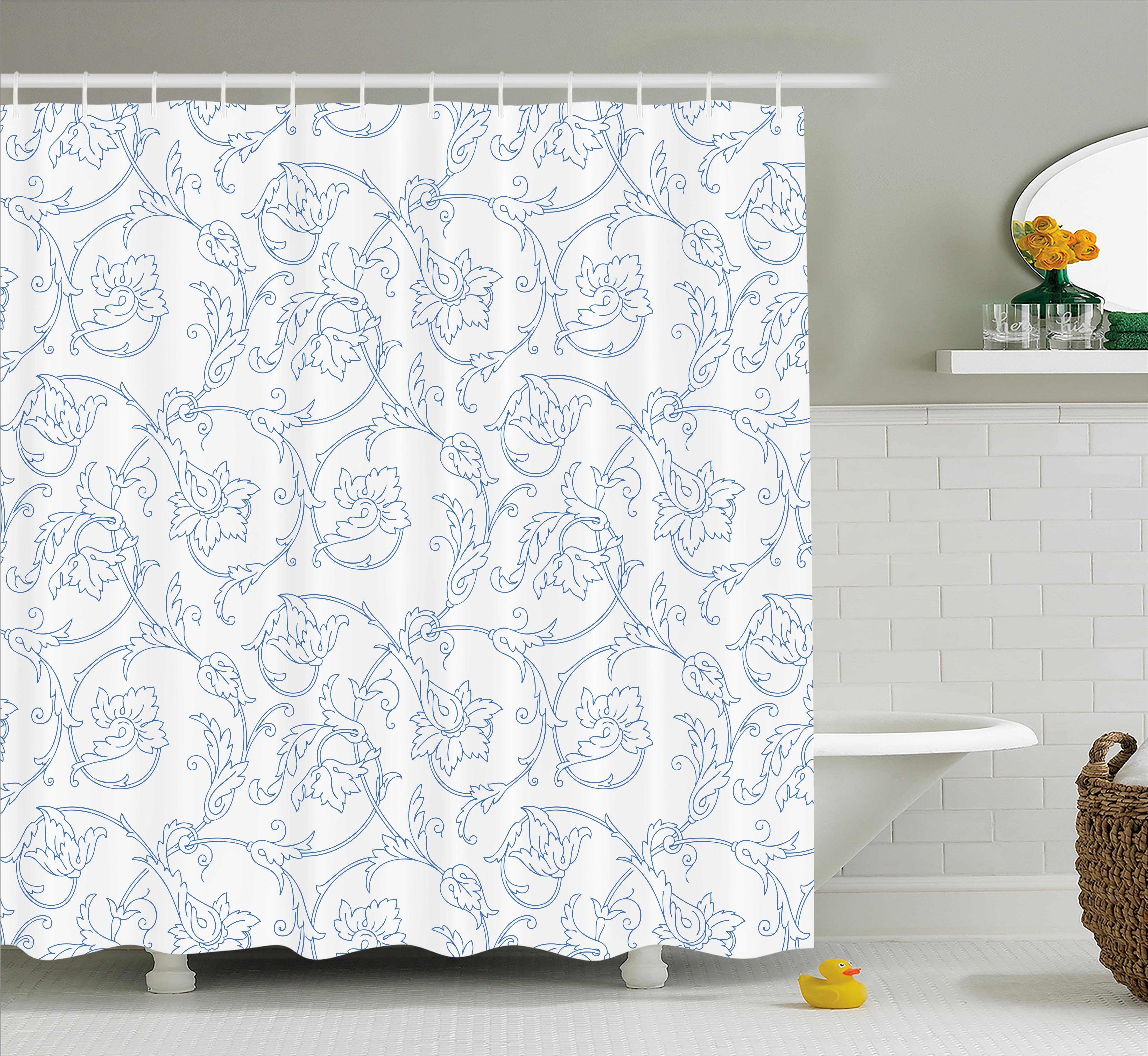 Ophelia & Co. Bugbee Bohemian Vintage Orchids Shower Curtain + Hooks ...