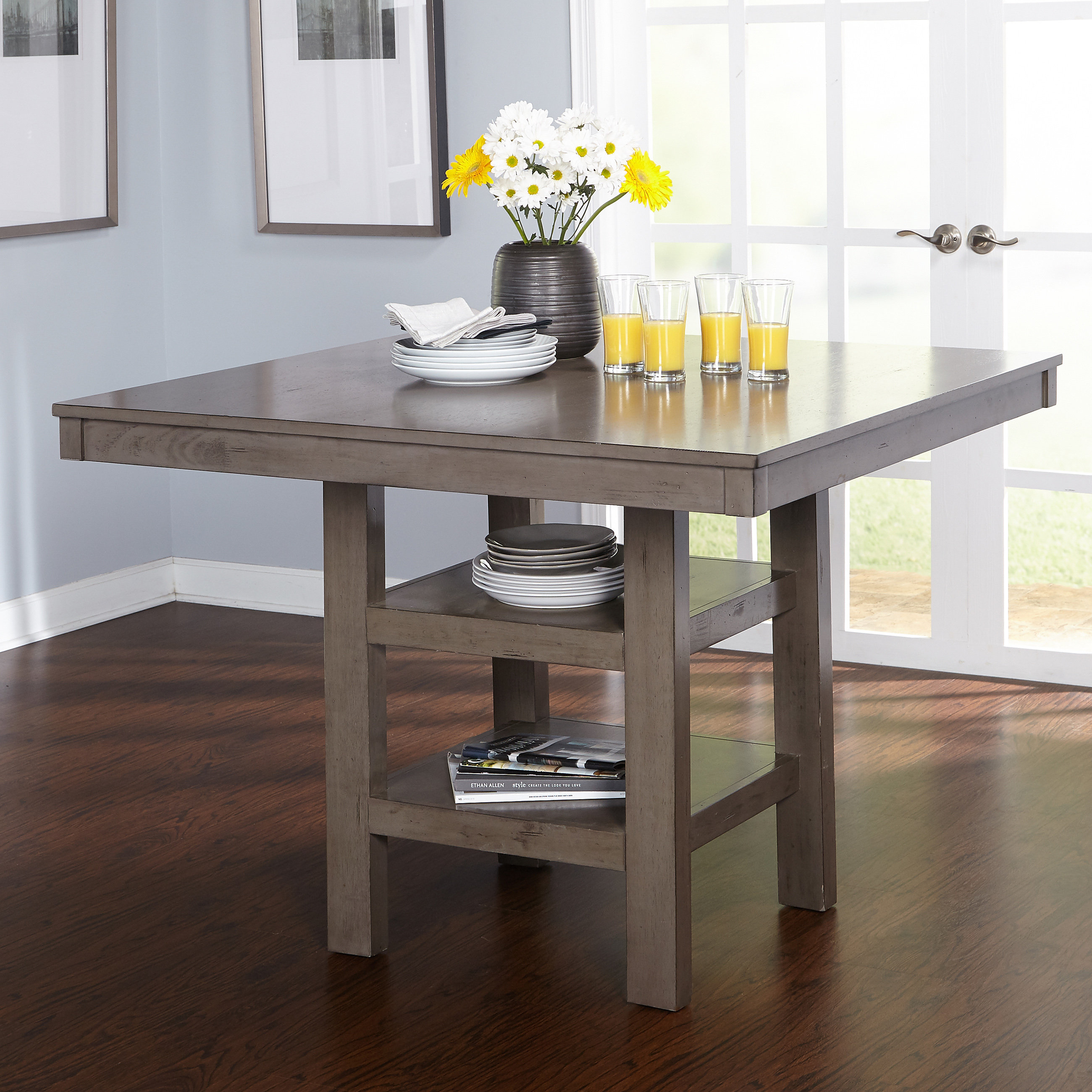 August Grove® Gabler Solid Wood Pub Table & Reviews | Wayfair