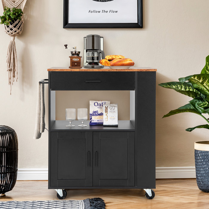 Winston Porter Dyeisha 32.5'' Wide Rolling Kitchen Cart | Wayfair
