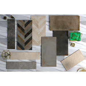 Mirrella 12" x 48" Porcelain Wall & Floor Tile | Wayfair