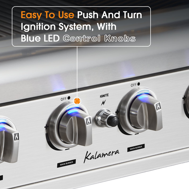Kalamera 6 - Burner Built In 48000 BTU Gas Grill | Wayfair